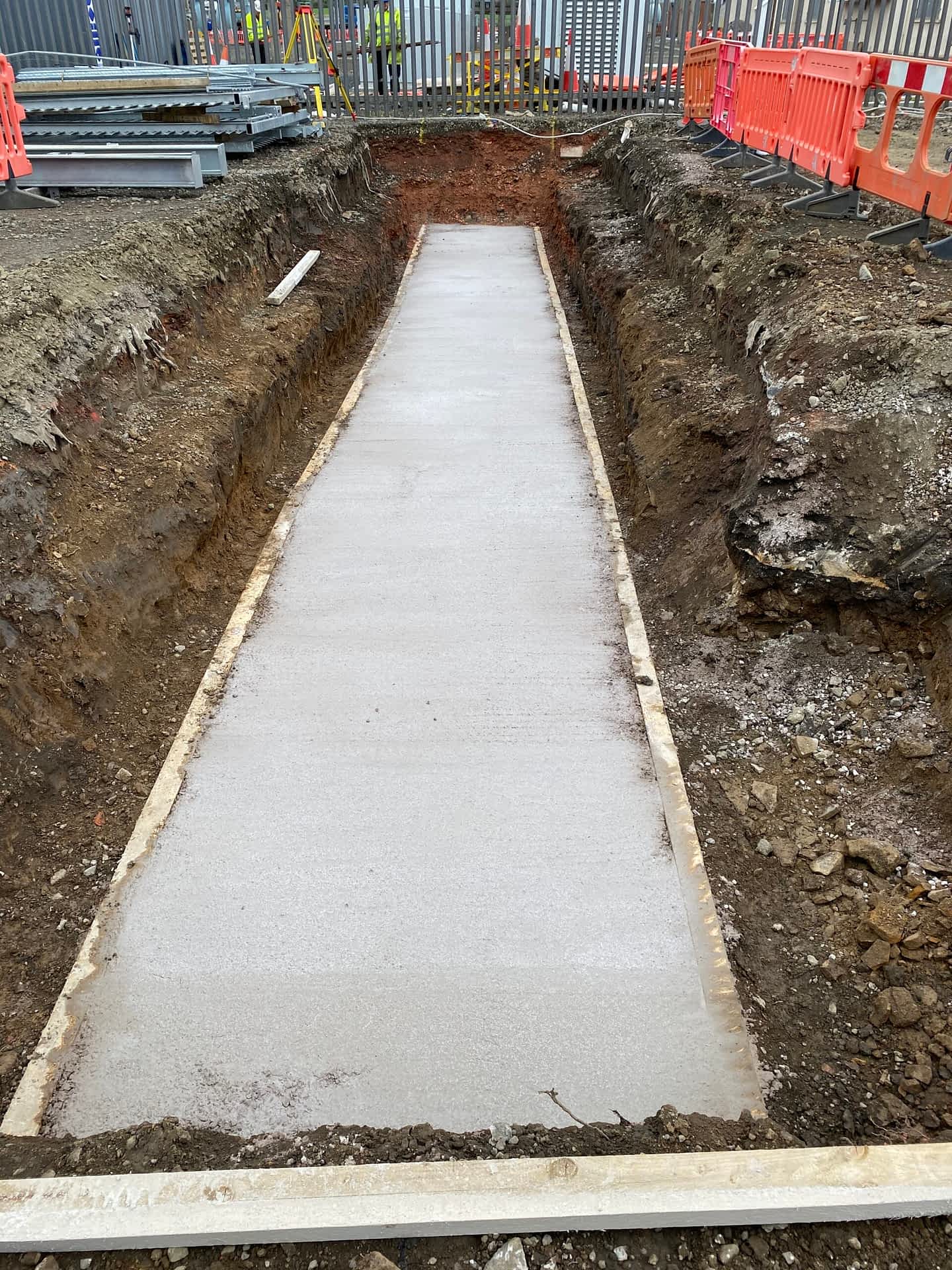 Fence Post Bases at Currie Substation Edinburgh - Concrete Works ...